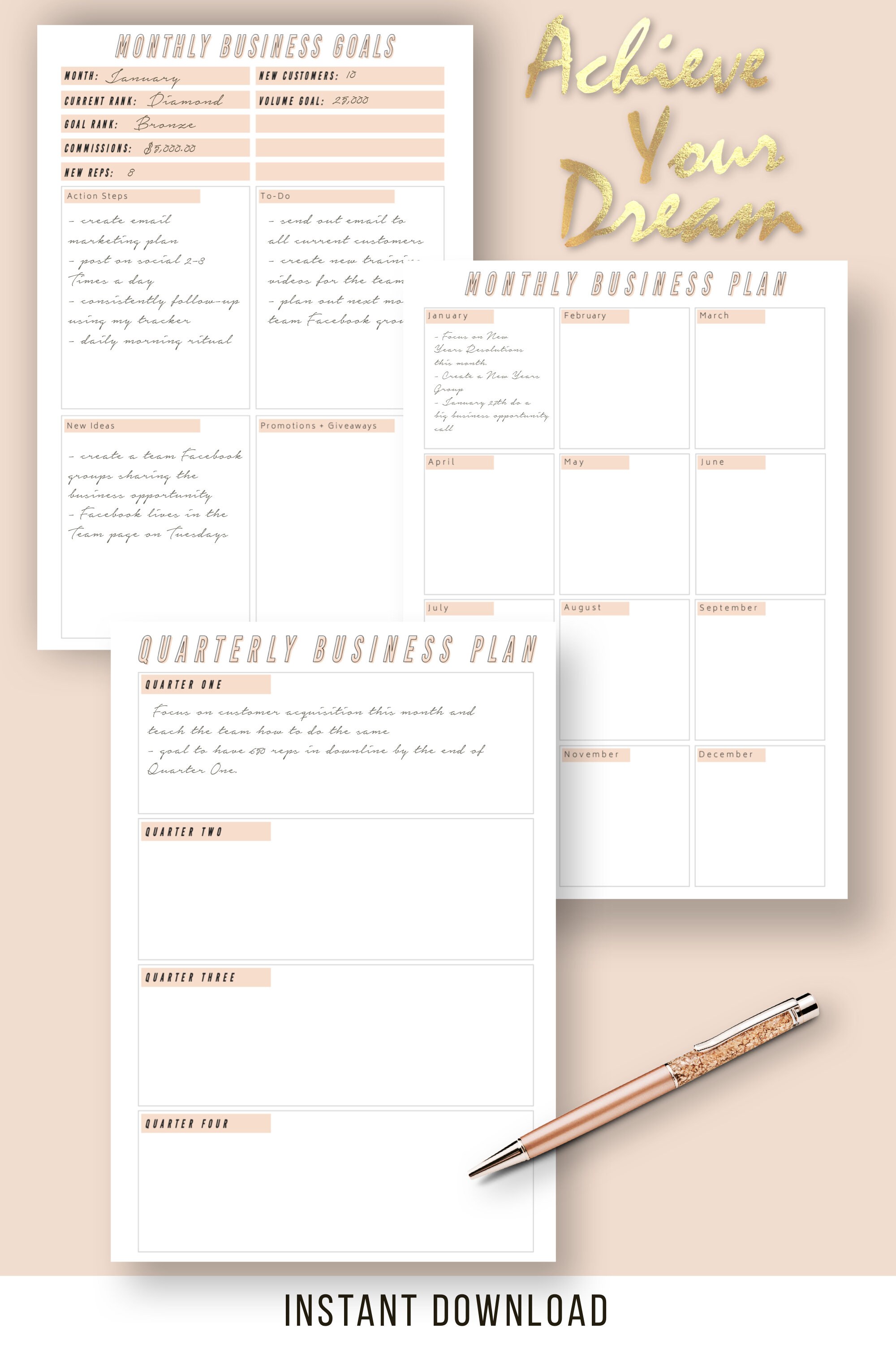 MLM Planner Direct Sales Planner Planner Printable Business - Etsy MLM Planner Direct Sales Planner Planner Printable Business - Etsy