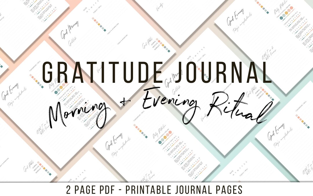 Gratitude Journal - Manifesting Journal - Morning & Evening Ritual - Etsy