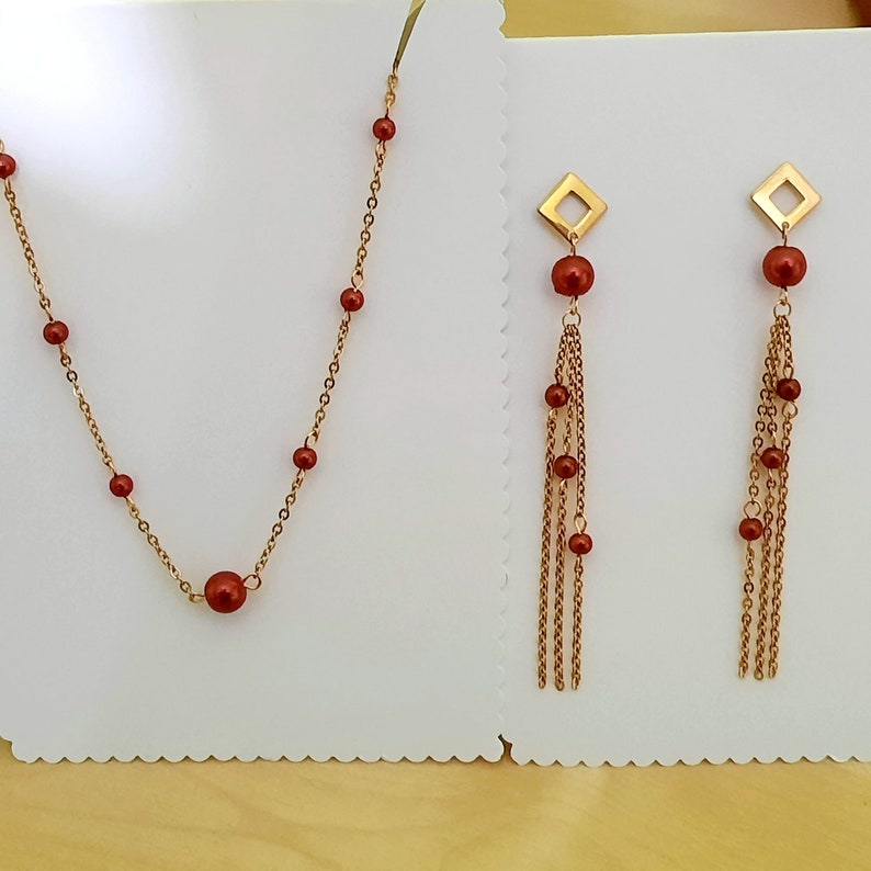 Women's Jewelry Set, Necklace and Earrings, Romantic Jewelry, Gift for ...