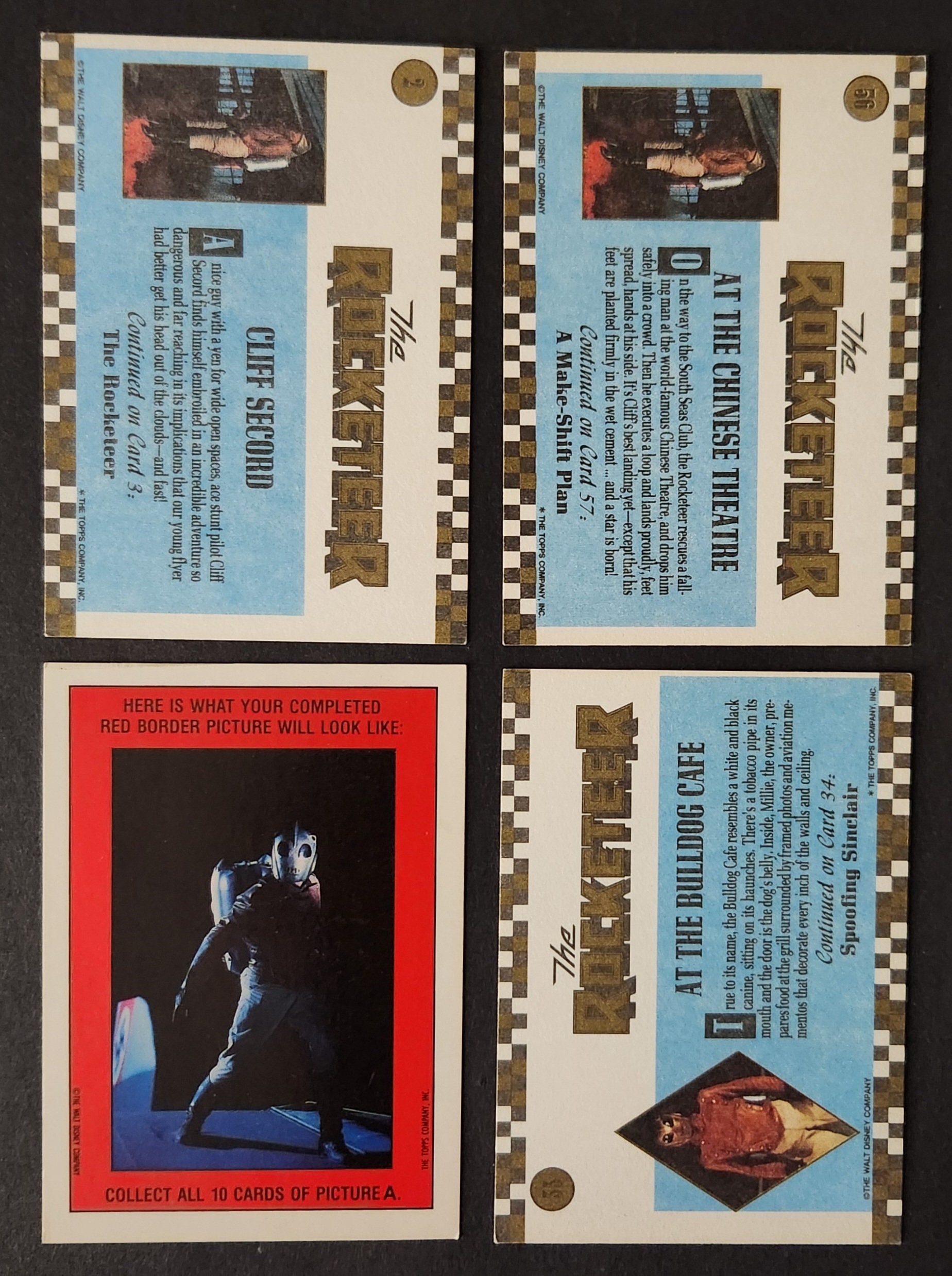 1991 Rocketeer Lot of 4 Trading Cards - Etsy
