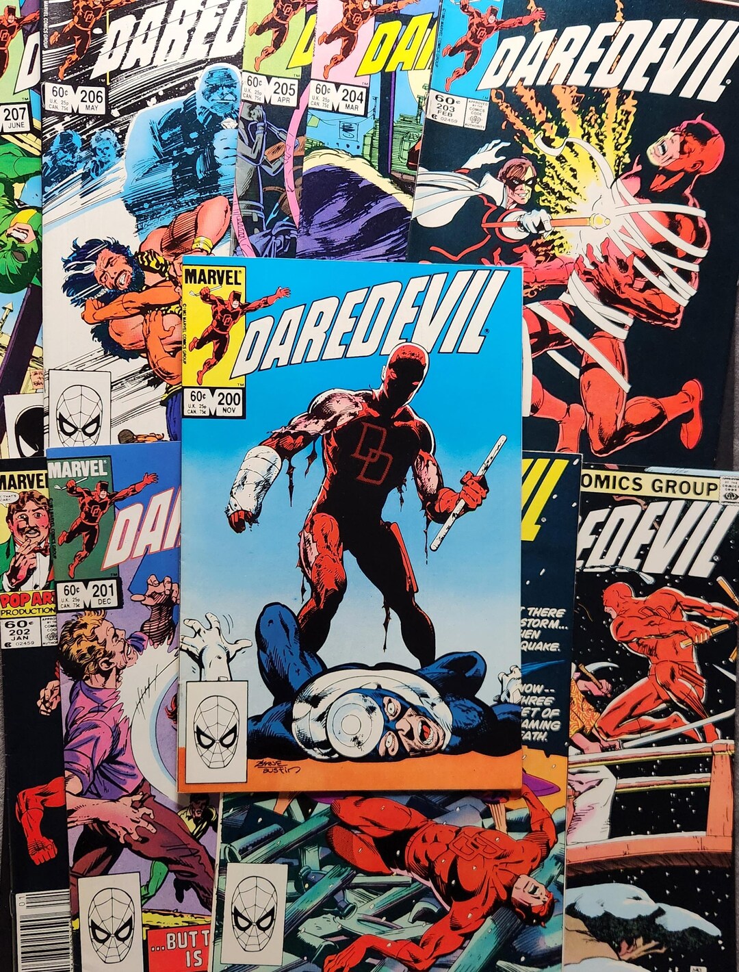 1980s Daredevil Lot of 10 Comics #198-207 - Etsy