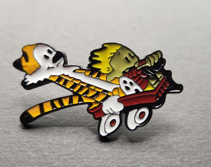Calvin and Hobbes Inspired Pin - Etsy