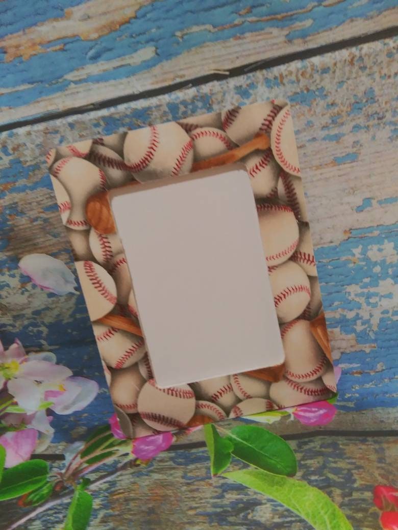 Baseball Wood Decoupage Photo Frames 4x6 Photo Picture Frame - Etsy