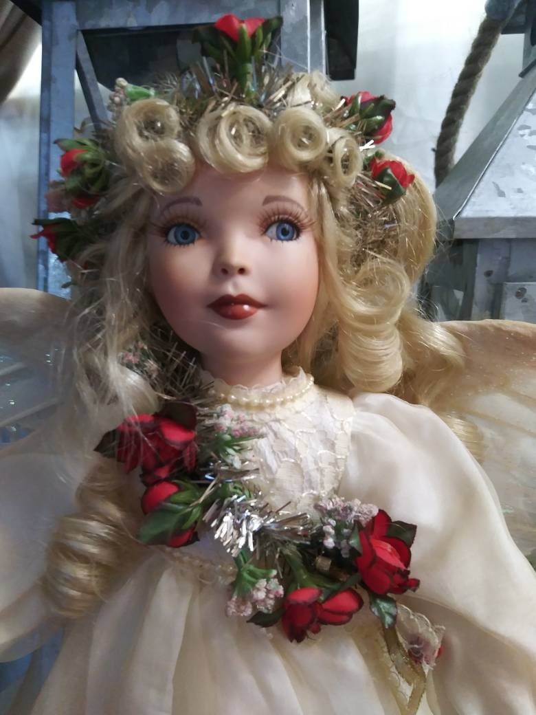 Vintage Collectable Angel Porcelain Doll Beautiful Doll Etsy