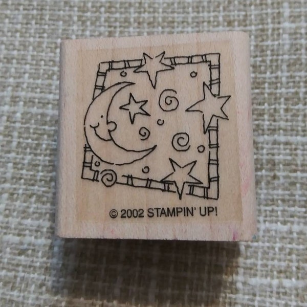 Moon Rubber Stamp - Etsy