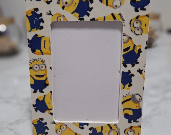 Minions Inspired Rustic Decoupage Wood 4 X 6 Picture Photo Frame - Etsy