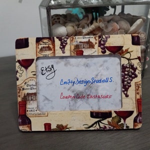 Rustic Wine Lovers Cheers to You Wood Decoupage Photo Frames ...