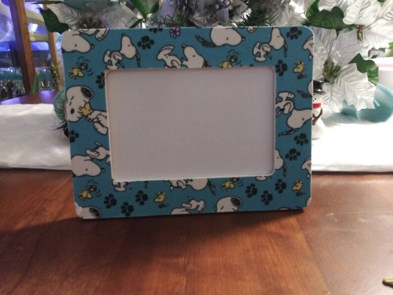 Snoopy Inspired Wood Decoupage Photo Picture Frame / | Etsy