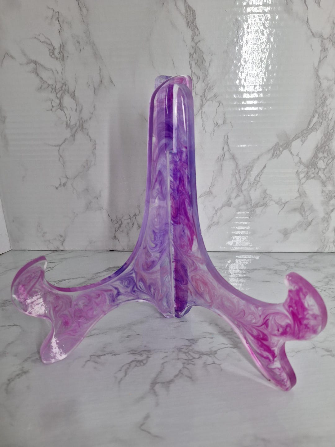 Hand Crafted Resin Tie Die Photo Display Stand/ Picture Frame Display ...