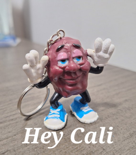 1988 Vintage California Raisin Keychains / Skateboard… - Gem