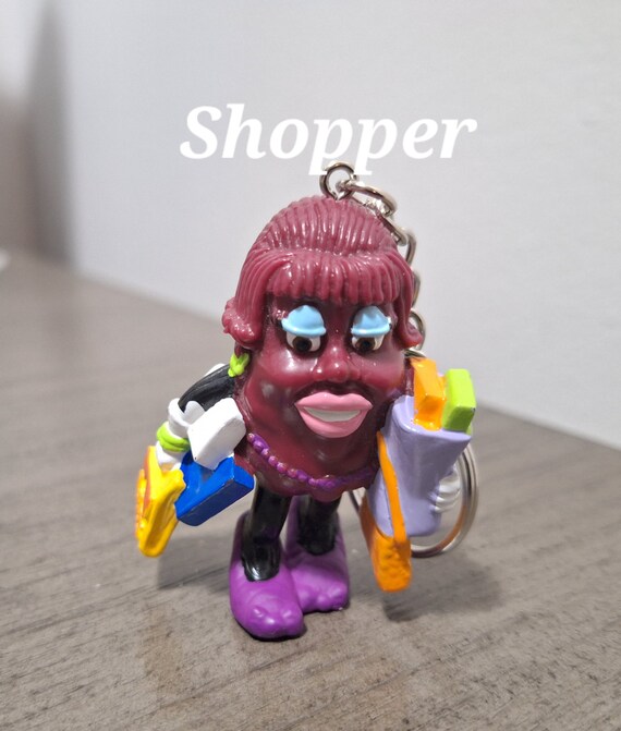 1988 Vintage California Raisin Keychains / Skateboard… - Gem