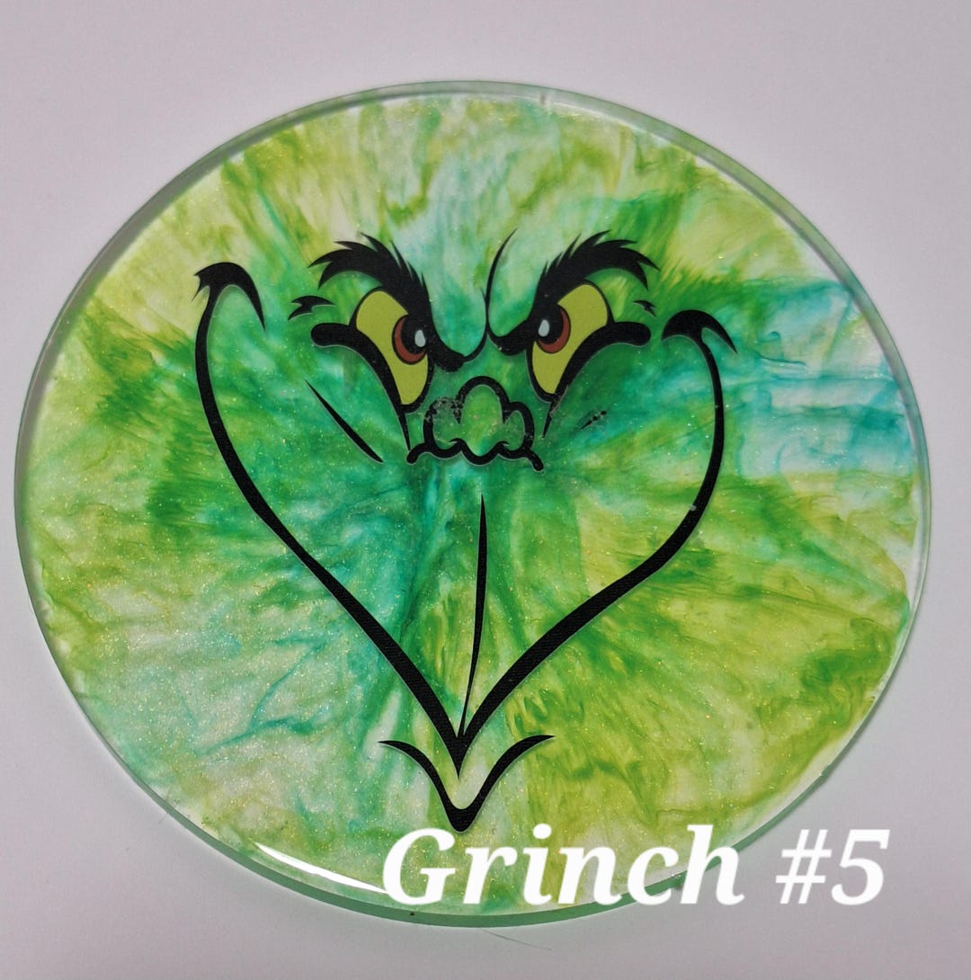 Handmade Resin Art Funny Grinch Christmas Ornament / Grinch Suncatcher ...