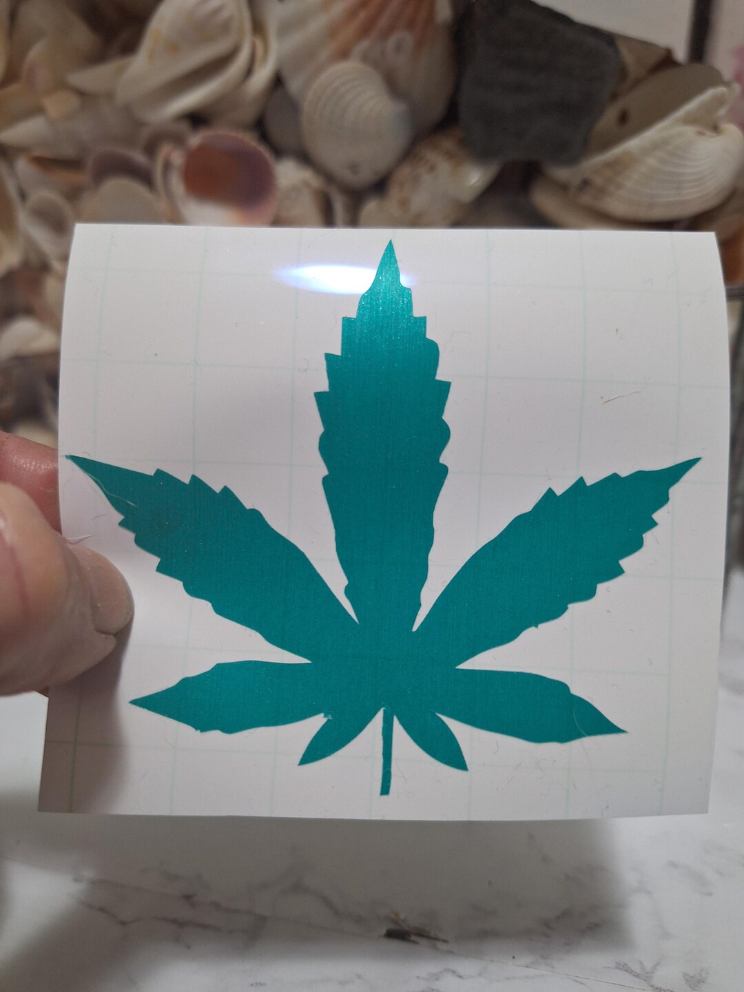 3" Inch Handmade Marijuana Leaf Permanent Vinyl Car Window Decal Decal ...