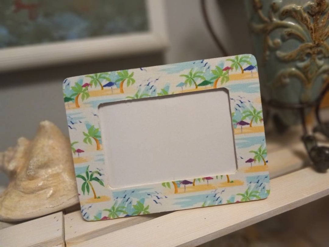 Tropical Hawaiian Beach Scene Wood Decoupage Photo Frames ...