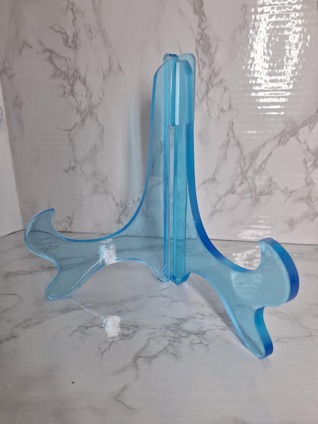 Hand Crafted Resin Blue Photo Display Stand/ Picture Frame Display ...