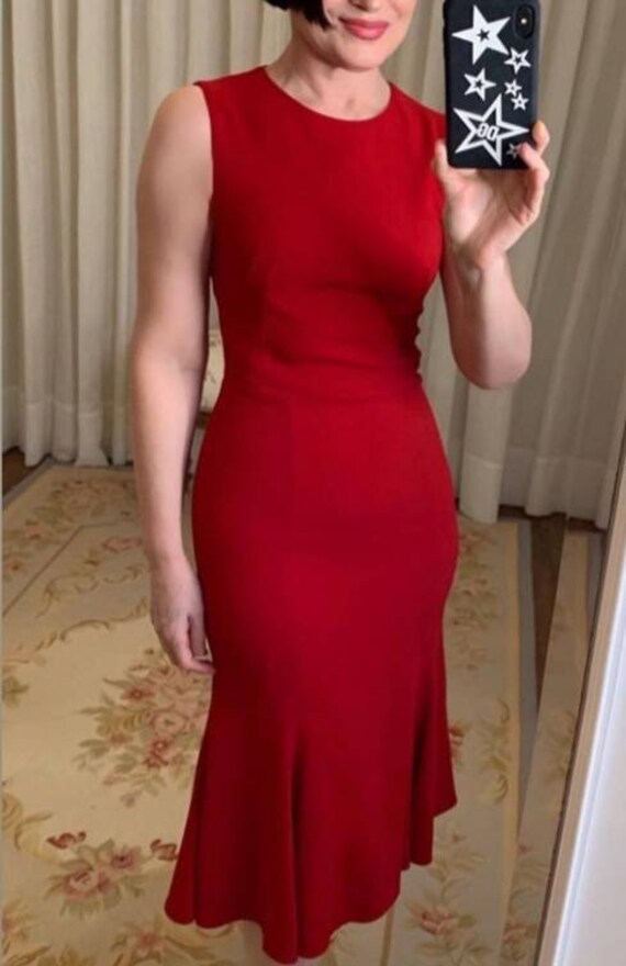 Red cady work outfit dressmade to order | Etsy