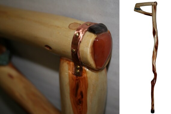 35'' Wood Walking Cane, We CAN SHORTEN or Engrave, Artful Inlays of ...