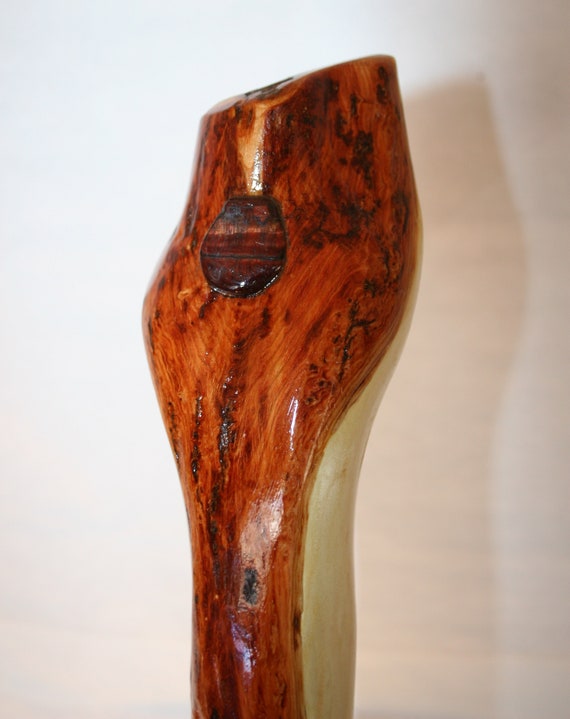 63'' Inlaid Willow Walking Stick Has 3 Polished Stones and at Least 20 ...