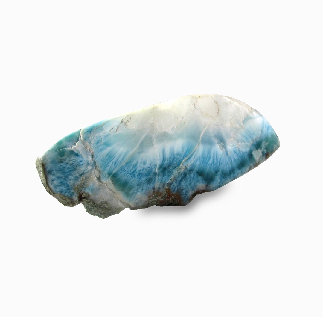Larimar Polished Raw Specimen, Rough Crystal | Meditation Healing Stone ...