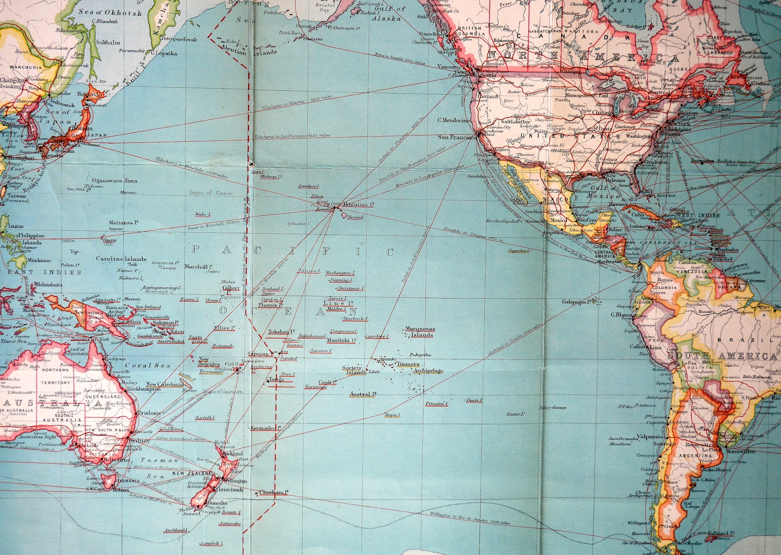 Bartholomew's World Shipping Map 1942 - Etsy