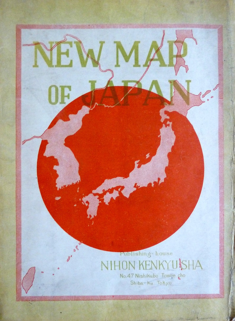 New Map of Japan 1935 | Etsy