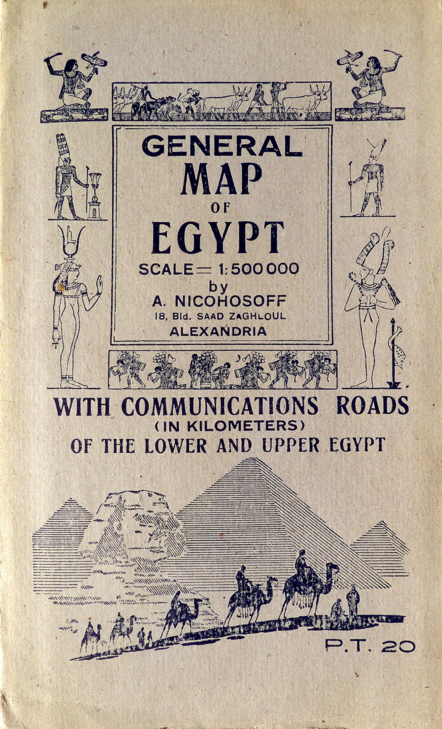 General Map of Egypt (c.1940) - Etsy