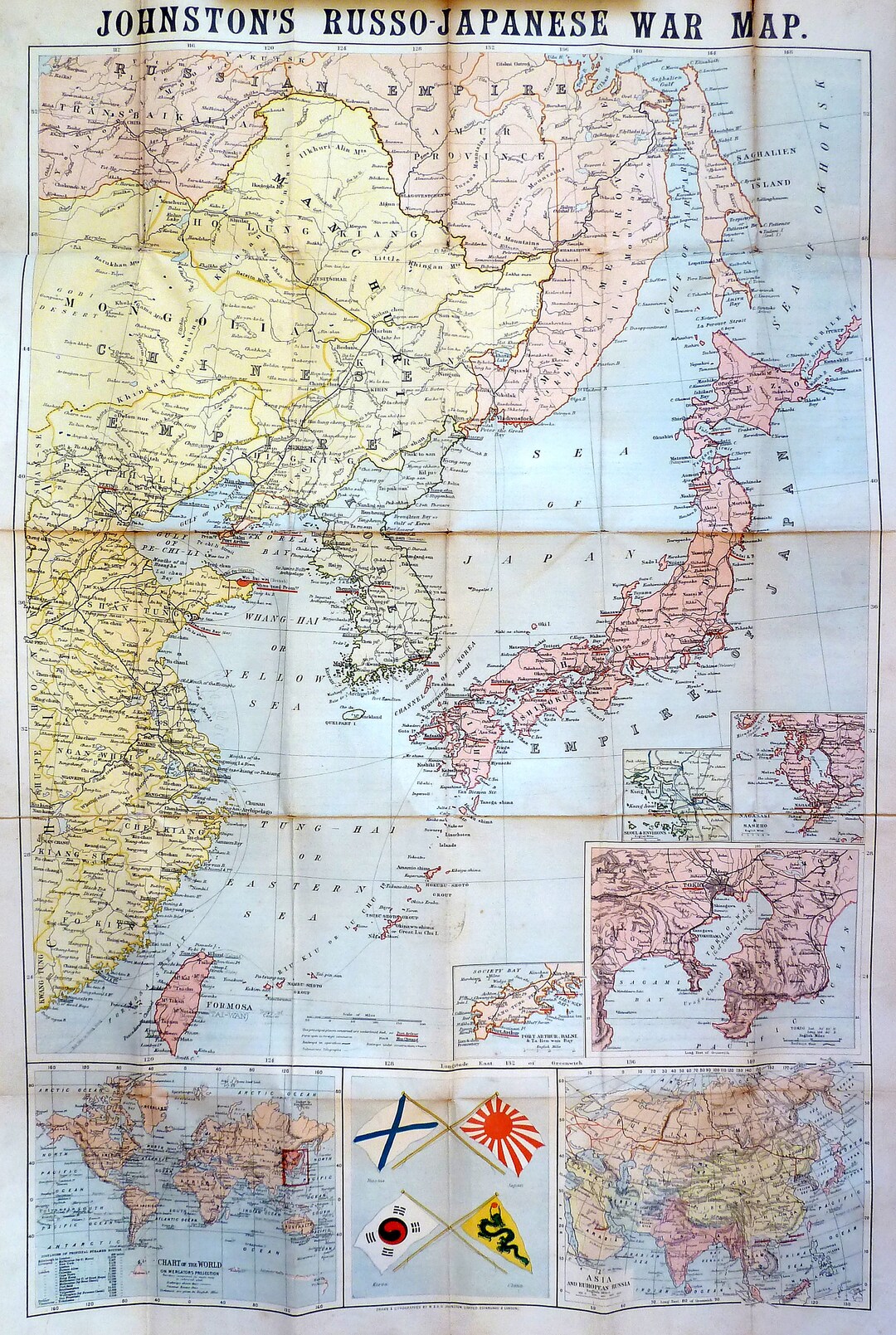 Johnston's Russo-japanese War Map (1904) - Etsy