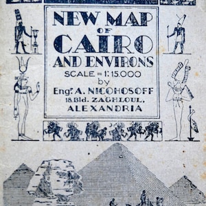 New Map of Cairo and Environs (c1935) - Etsy