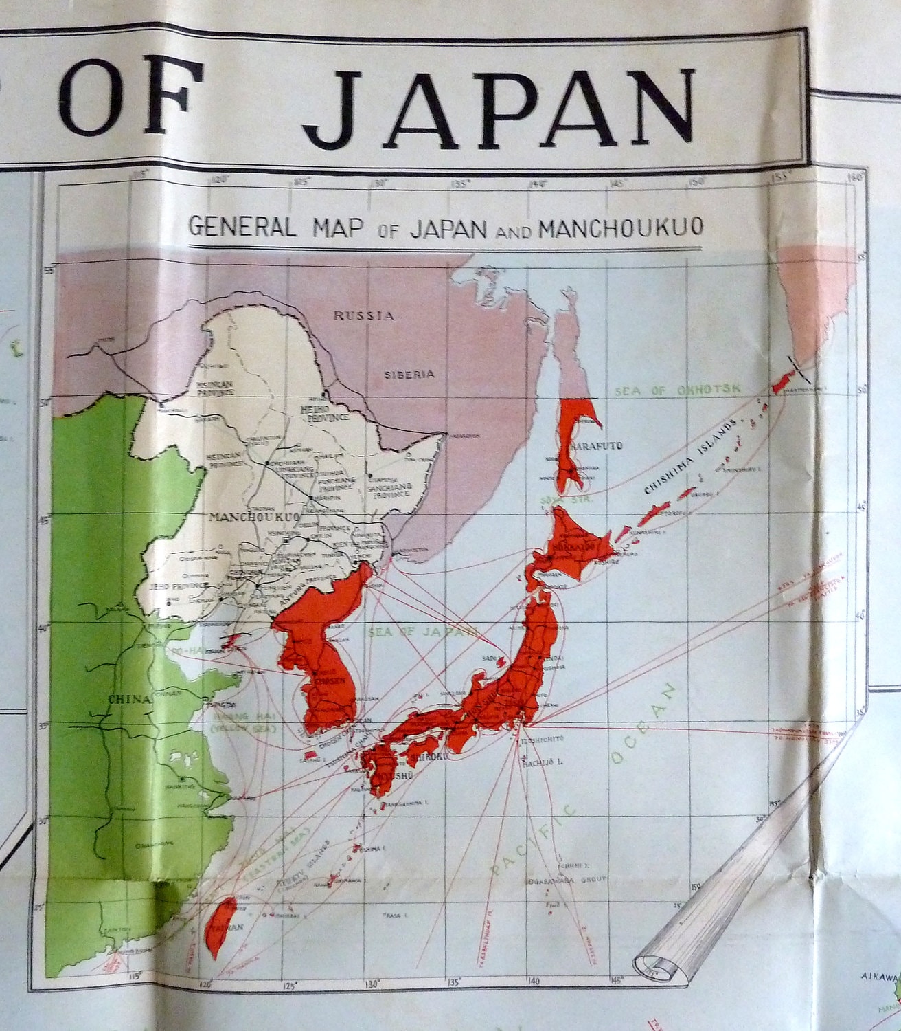 New Map of Japan (1935) - Etsy