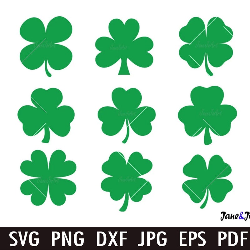Four Leaf Clovers Svg - Etsy