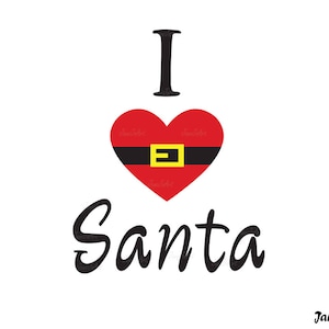 I Heart Santa SVG, Christmas SVG, Santa Svg , I Love Santa SVG, Heart ...