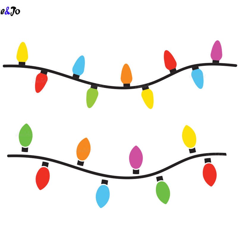 Christmas Lights Svg - Etsy