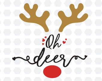 Christmas Deer Svg | Etsy