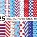 4th of July Digital PapersIndependence Day Digital Papers | Etsy