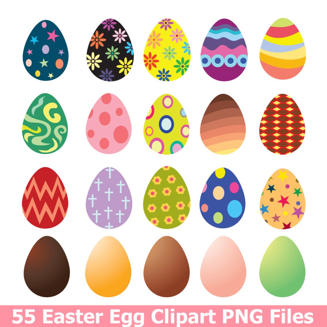 55 Easter Egg Clipart egg Cliparteaster Egg Clip Arteaster | Etsy