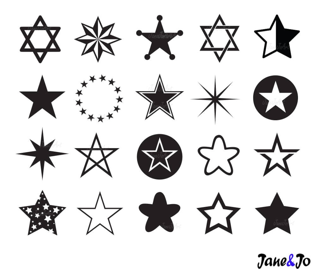 SVG, Sterne Clipart, Stern Stern Svg, Dxf, Png, Pdf, Eps, Stern ...