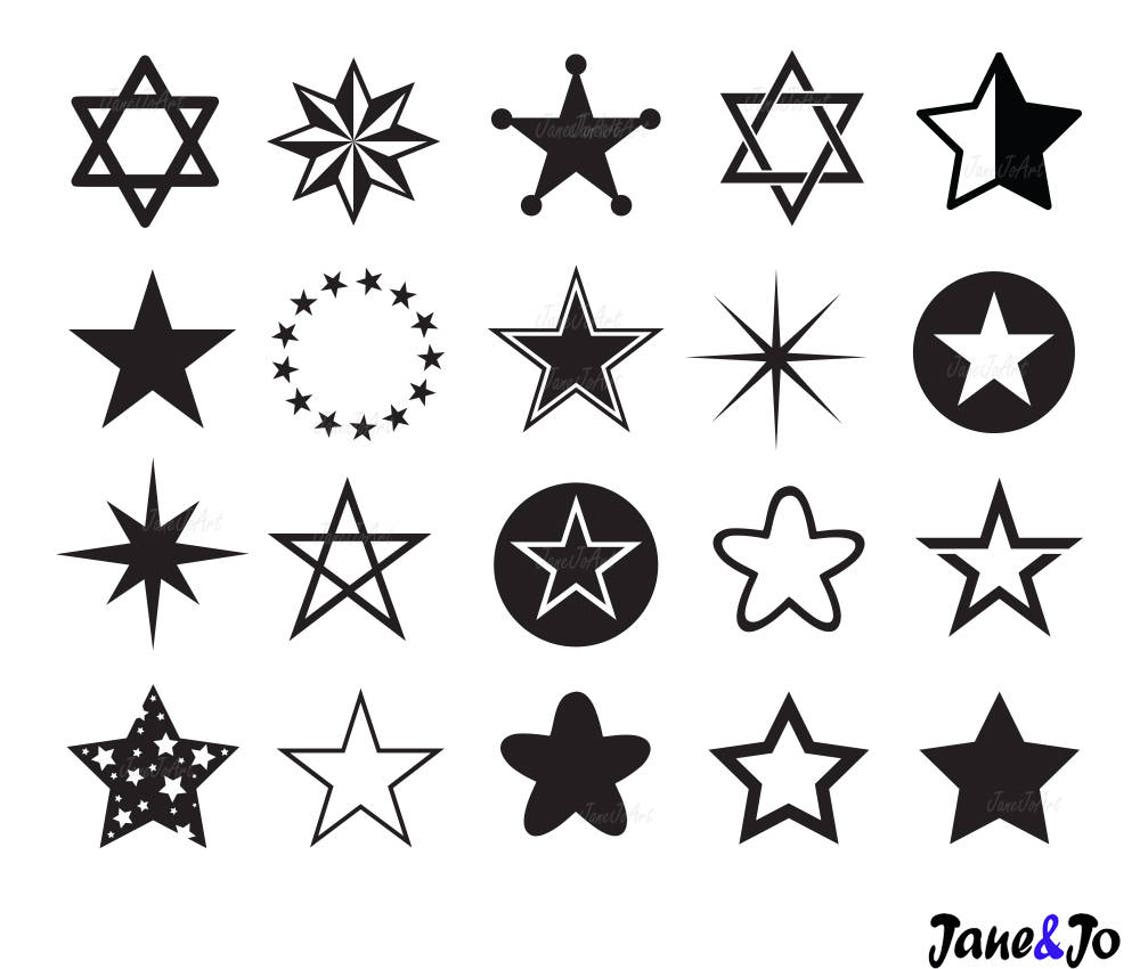 Étoiles SVG, clipart étoile, étoile Svg, dxf, png, pdf, eps, svg étoile ...