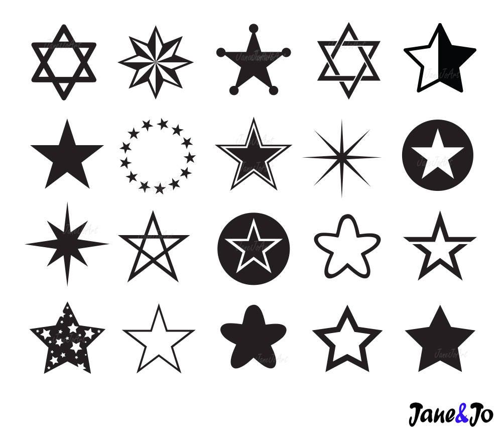 SVG, Sterne Clipart, Stern Stern Svg, Dxf, Png, Pdf, Eps, Stern ...
