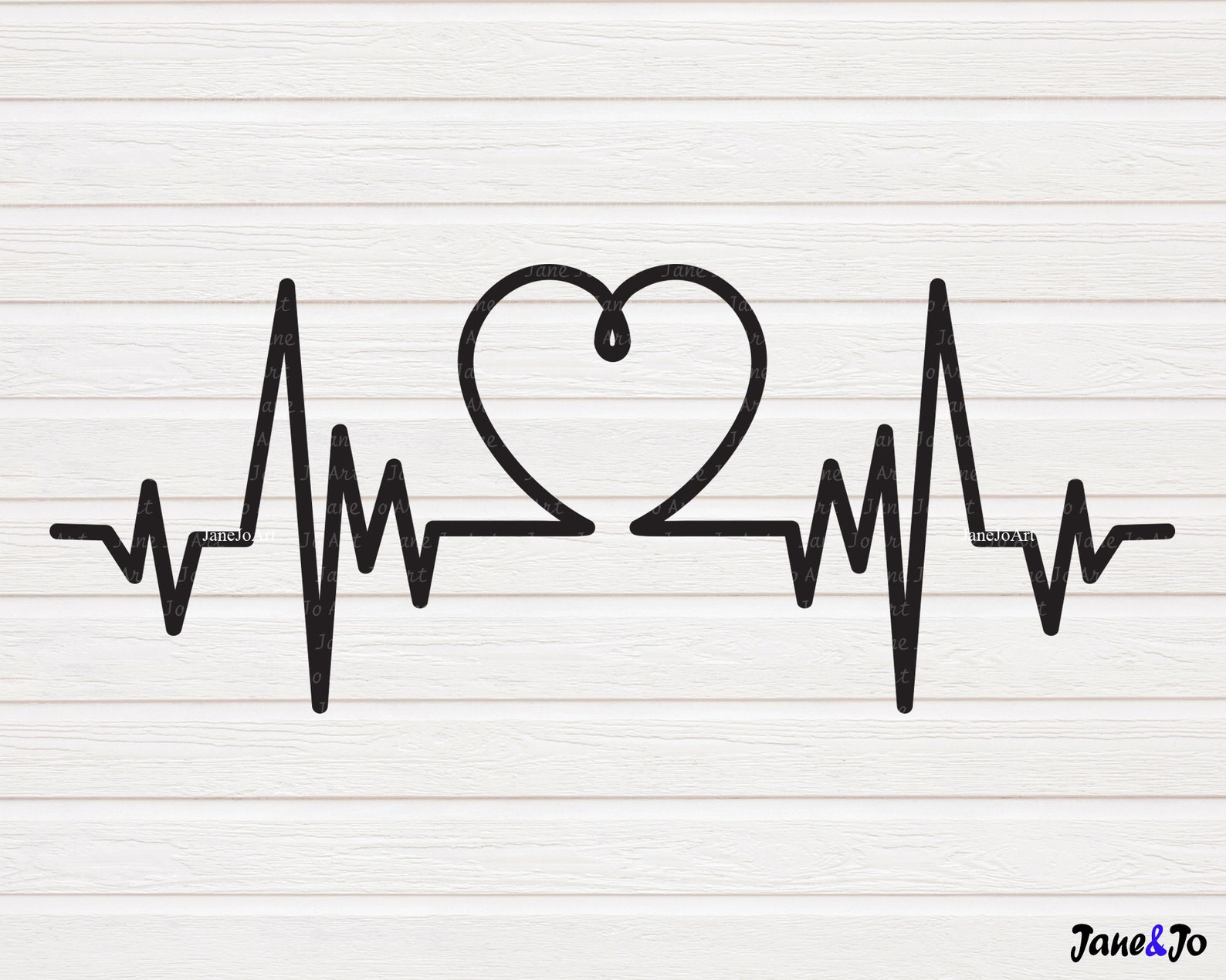 Heart Beat SVG Ekg Svg Heartbeat Clipart Vector Cut Files - Etsy Canada