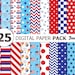 4th of July Digital Papers,independence Day Digital Papers Fourth of ...