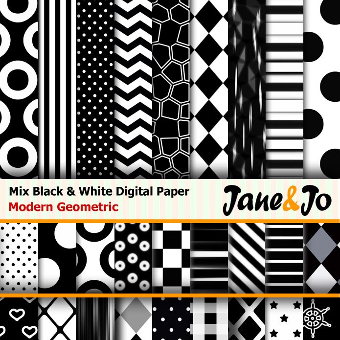 Materials Patterns Black Watercolor Prints Wedding Printable Digital ...