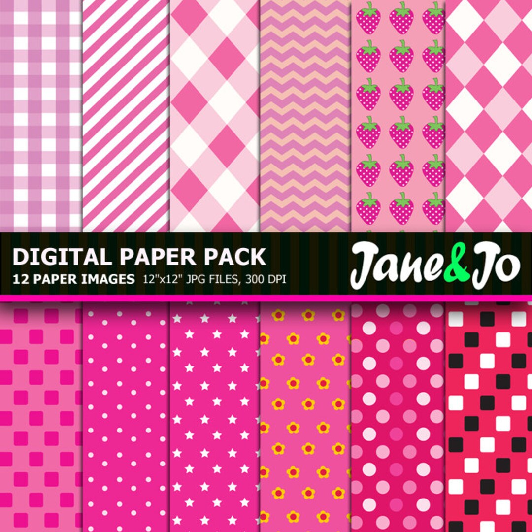 50% OFF SALE Sweet Pink & White Digital Paper With Pink Polka Dots ...