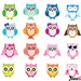 Owl Clipart , Owls Clipart , Owl Cliparts, Sweet, Cute Owls, Pink ...