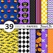 Halloween Digital Paper,colorful Halloween Party Printables Paper ...