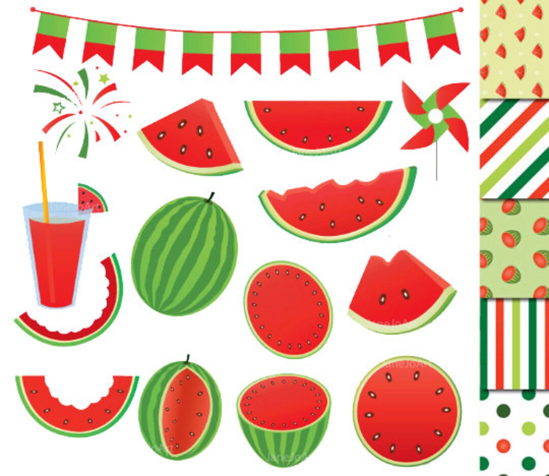 Watermelon Clipart , Watermelon Clip Art , Fruits Clipart +digital ...