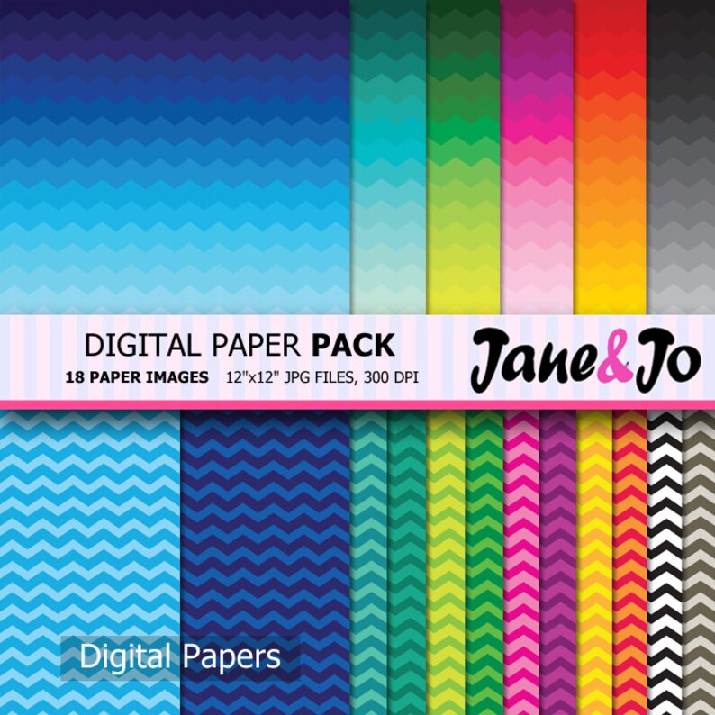 50% OFF SALE Chevron Pattern Digital Paper ,big Chevron Digital Paper ...
