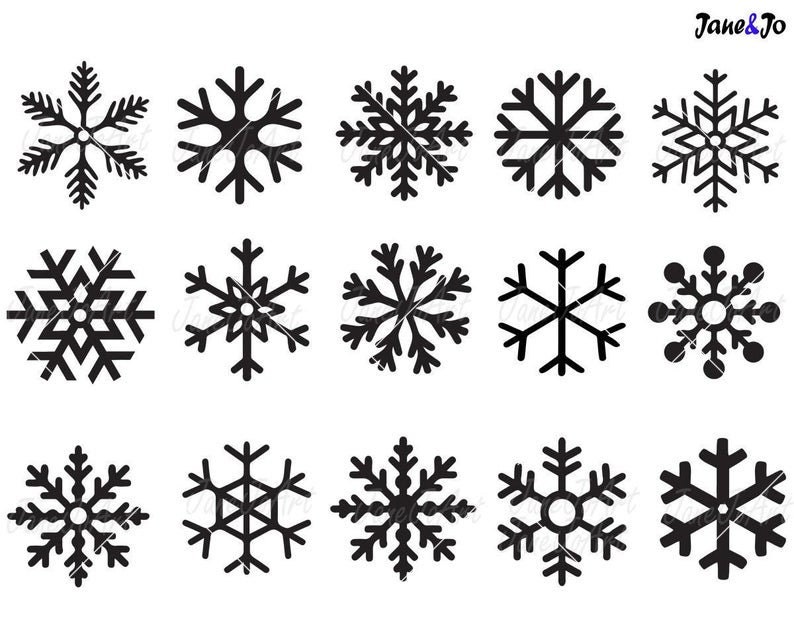 Scrapbooking Paper Papercraft Snowflakes svg Christmas svg Snow svg ...