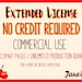EXTENDED LICENSE No Credit Required / Single Product Under 500 Copies ...