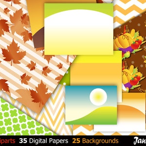72 Thanksgiving Cliparts 35 Thanksgiving Digital Papers 25 Thanksgiving ...