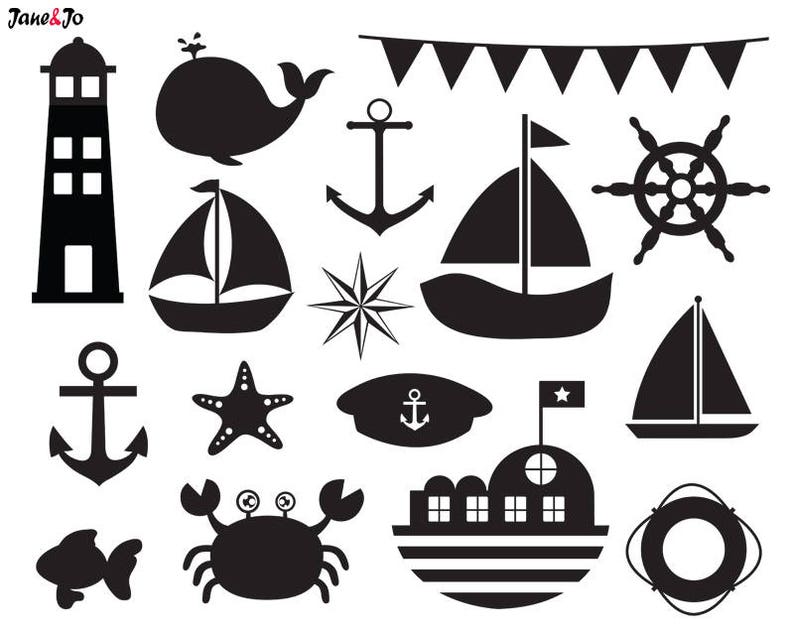 Nautical Svg,nautical Silhouette Svg Files,sailboat Svg,nautical Sea ...